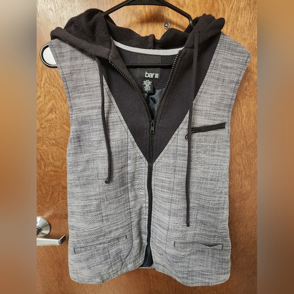 Bar III | Shirts | Bar Iii Black And Gray Zipup Vest | Poshmark